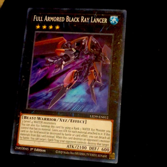 Yu-Gi-Oh | Toys | Full Armored Black Ray Lancer Led9en2 Yugioh Card 1st ...